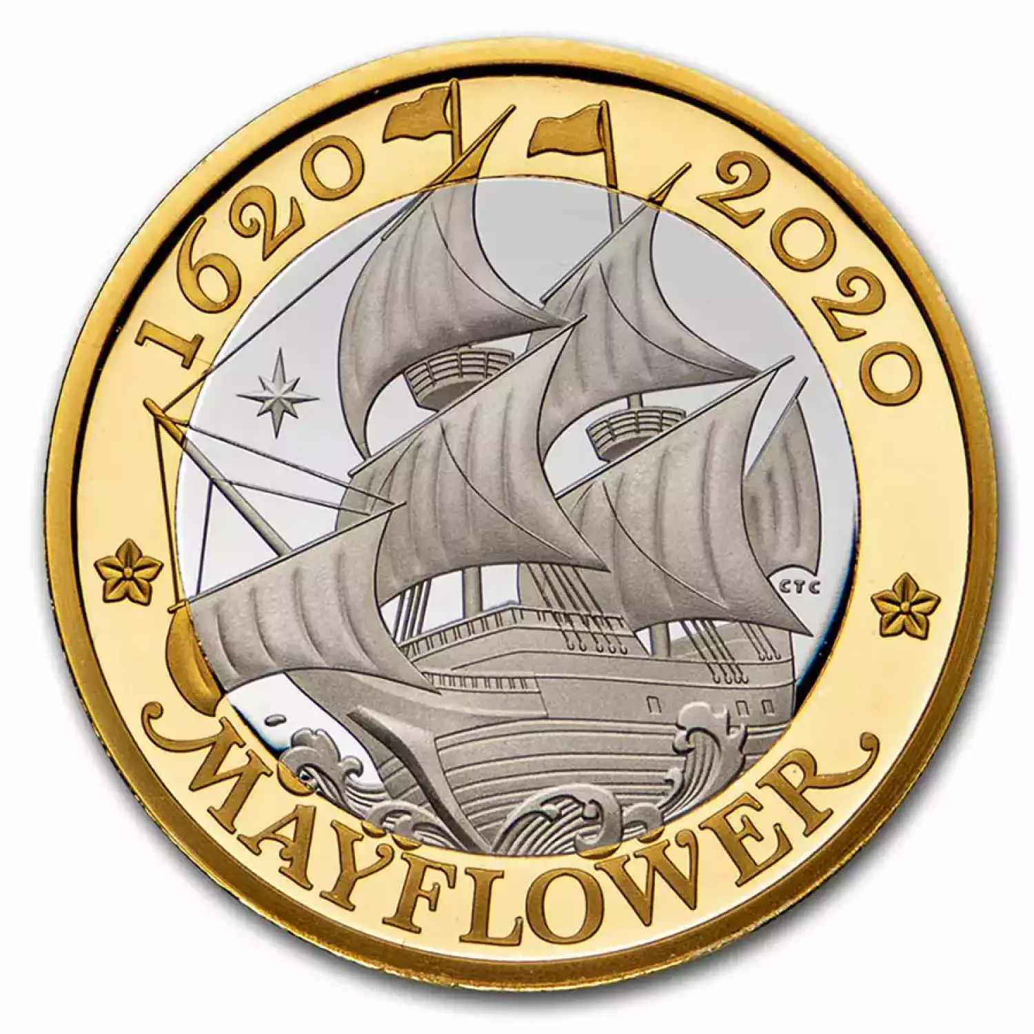 2020 GB £2 Silver 400th Anniversary of the Mayflower Prf Piedfort ...
